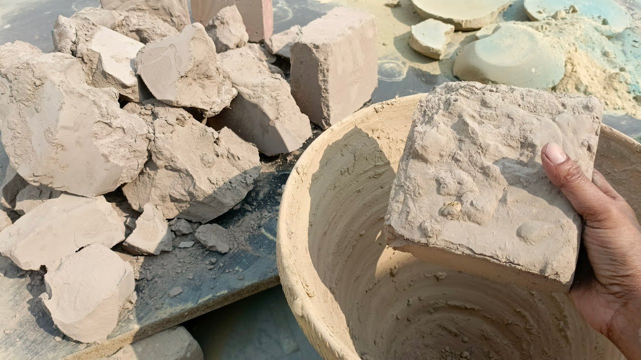 Asmr. Masterpiece ten dirts dry crumbling in clay pot unique blocks ...