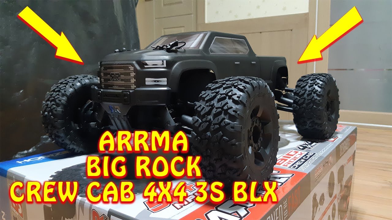 RC car ARRMA BIG ROCK CREW CAB 4X4 3S BLX 1/10 Unboxing. 알씨카 아르마 빅락 크루 ...