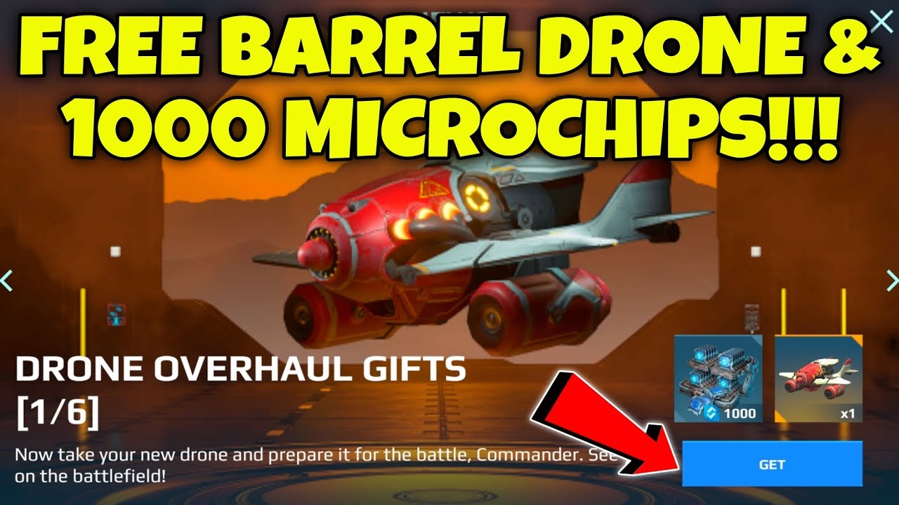 FREE BARREL DRONE AND 1000 MICROCHIPS!!! War Robots DRONE OVERHAUL ...