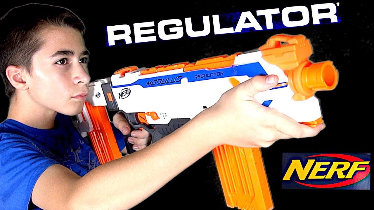 REVIEW OF THE NERF MODULUS REGULATOR BLASTER with ROBERT-ANDRE! - YouTube