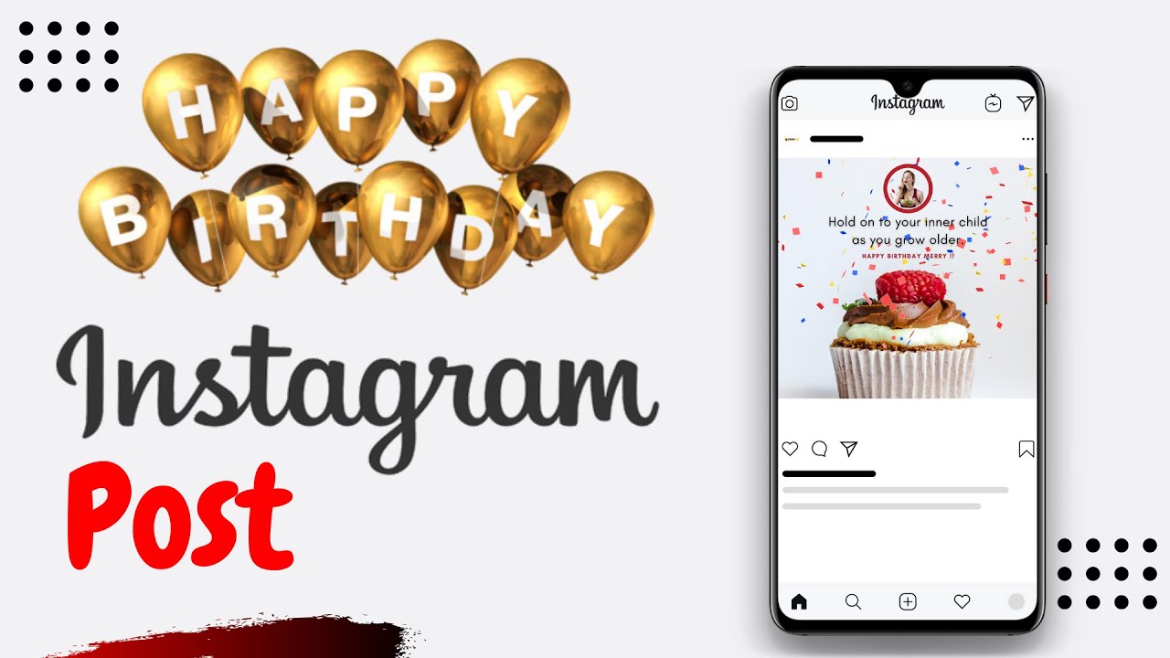 How To Make Super Creative Birthday Instagram Post On Canva | Awesome ...
