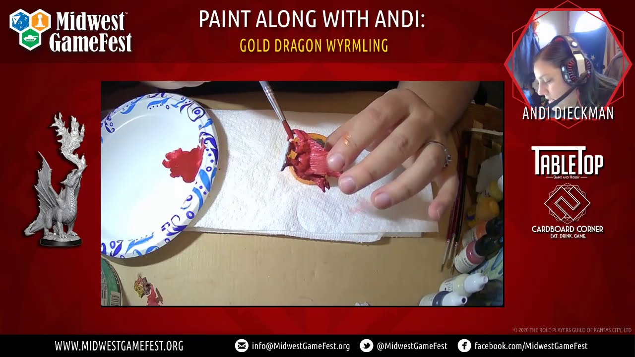 Paint Along with Andi: Gold Dragon Wyrmling - Midwest GameFest 2020 ...