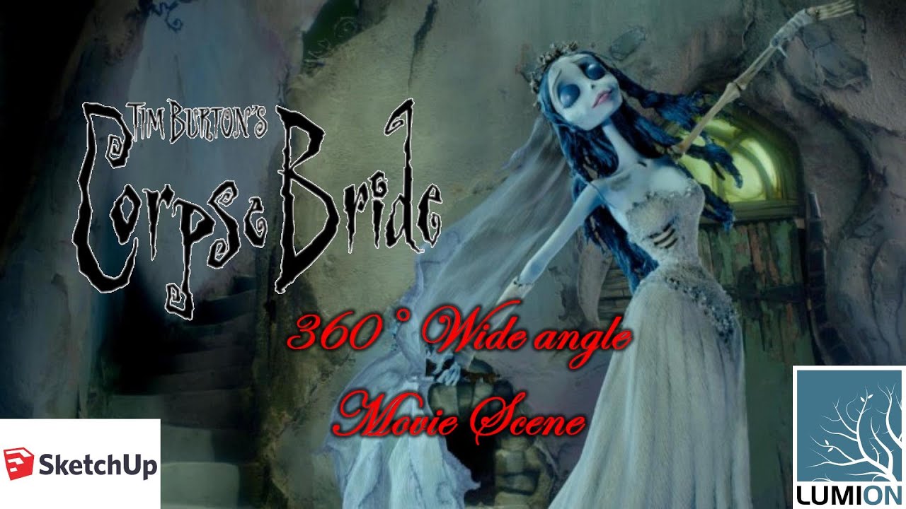 360°Tim Burton's Corpse Bride scene drawing【360°地獄新娘電影場景繪製】 - YouTube