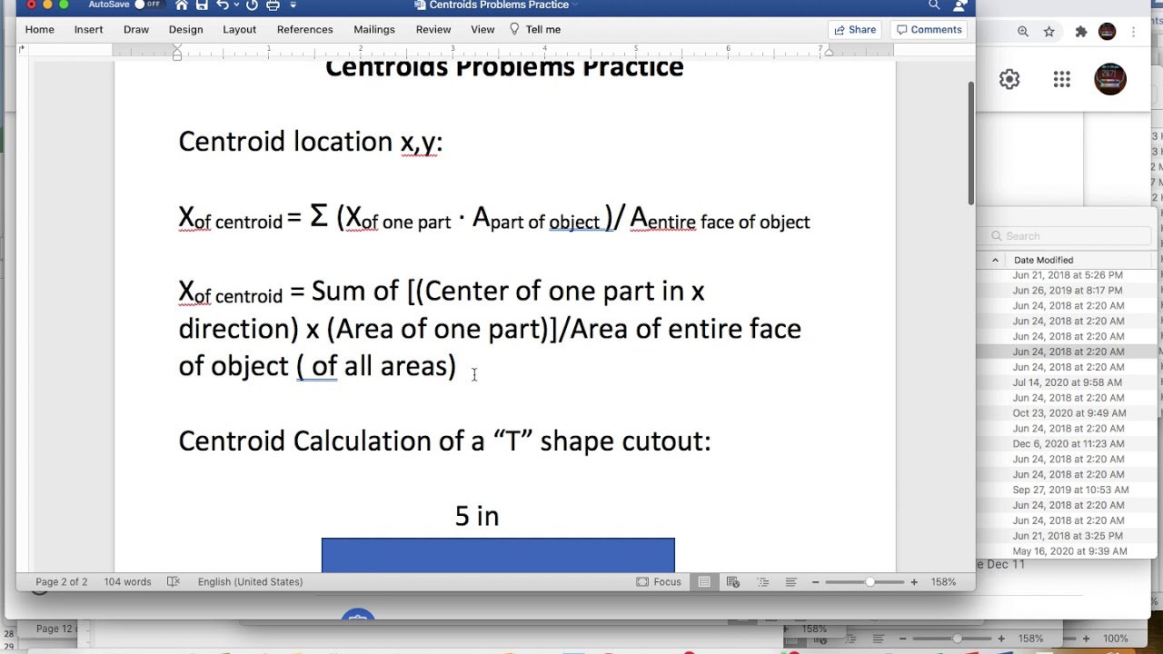 centroid practice - YouTube