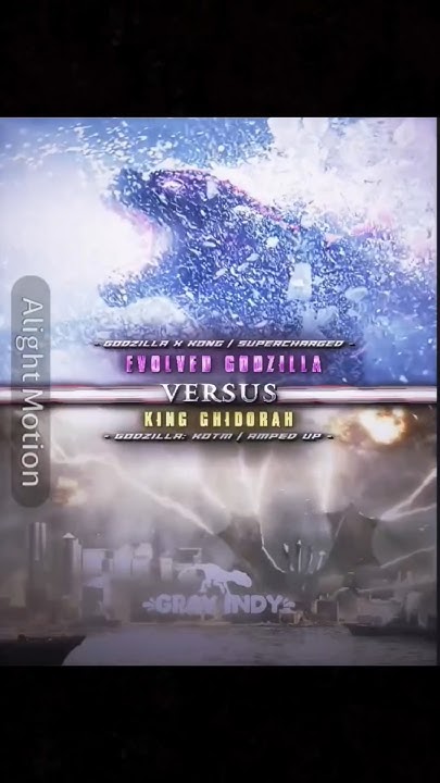 Supercharged Evolved Godzilla (GxK 2024) #vs Amped King Ghidorah (KOTM 2019) #monsterverse # ...