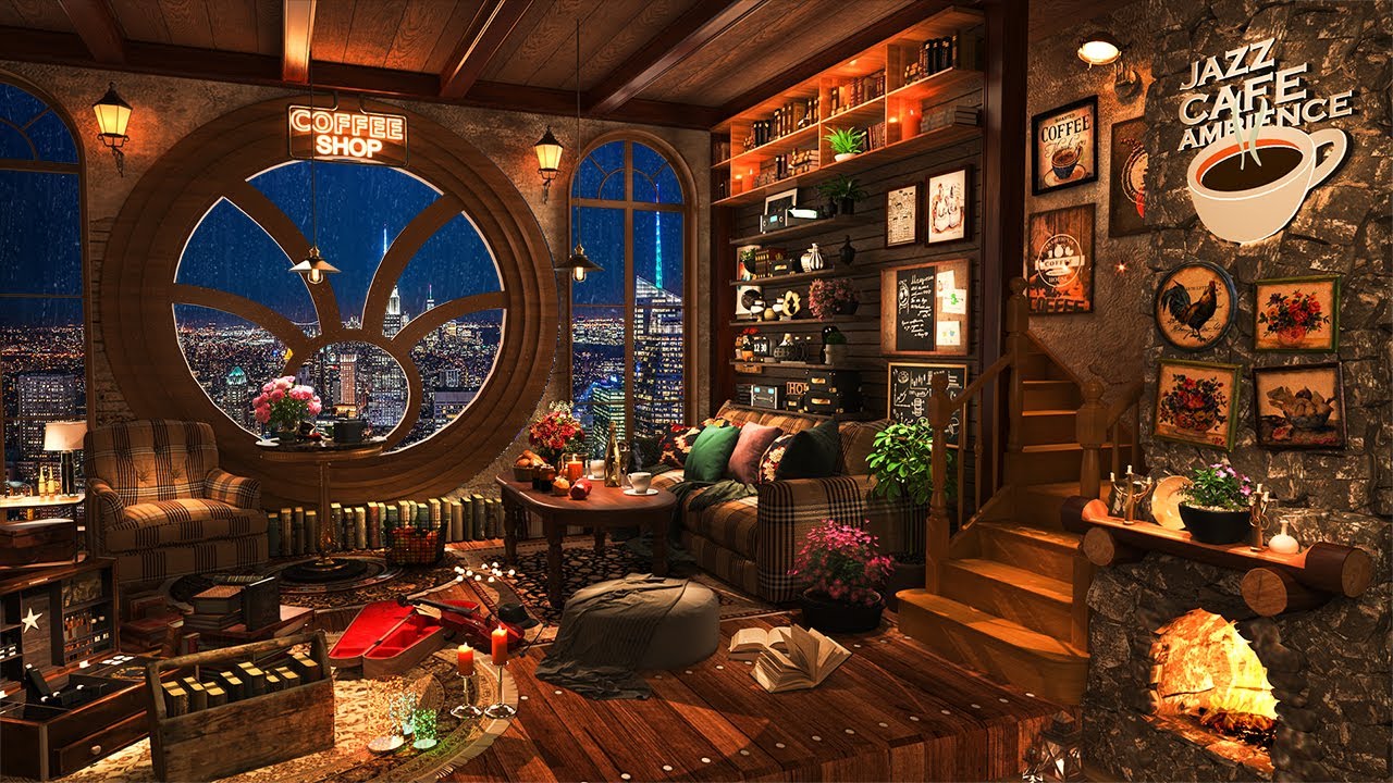 May Smooth Jazz Music for Sleep ☕ Cozy Coffee Shop Ambience with ...