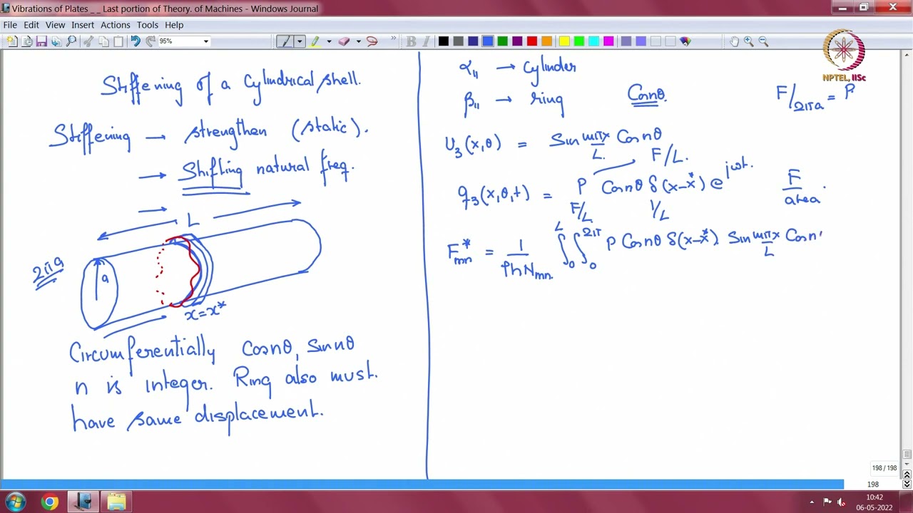 Lec 57 Stiffening a cylindrical shell using rings. - YouTube