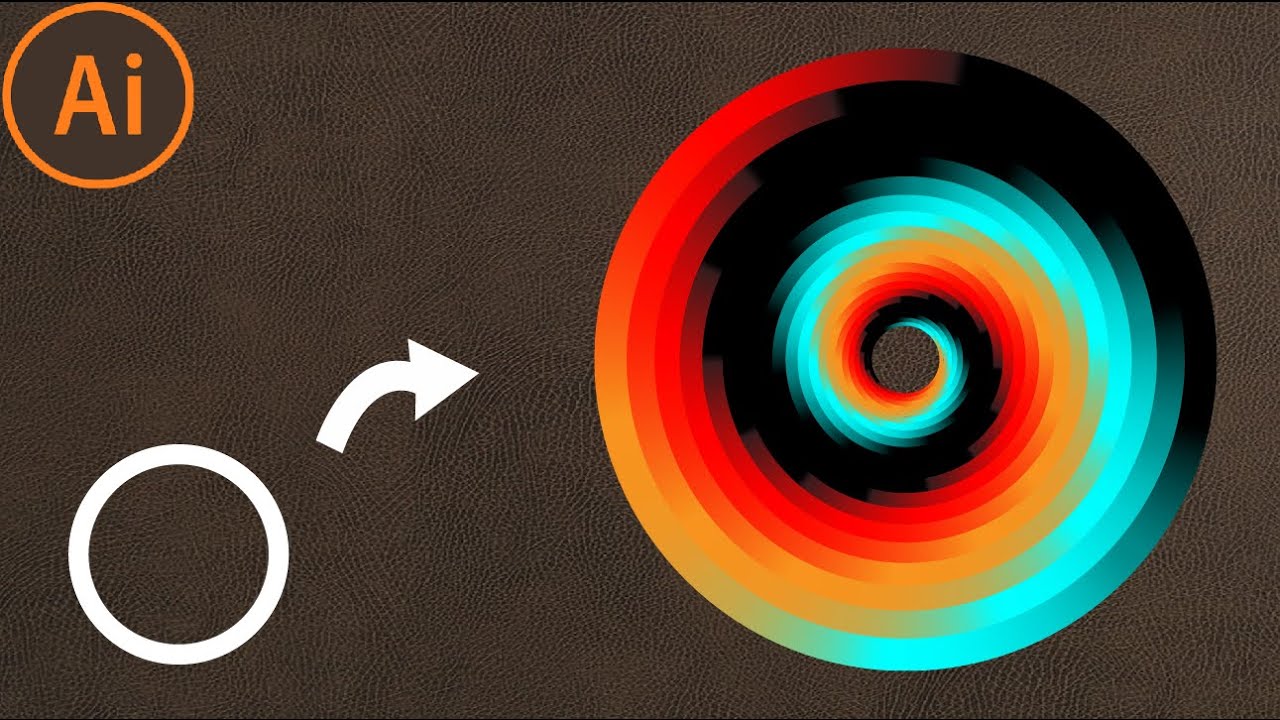 Gradient Spiral Vortex | Illustrator | @mughal8graphics #graphicdesign ...