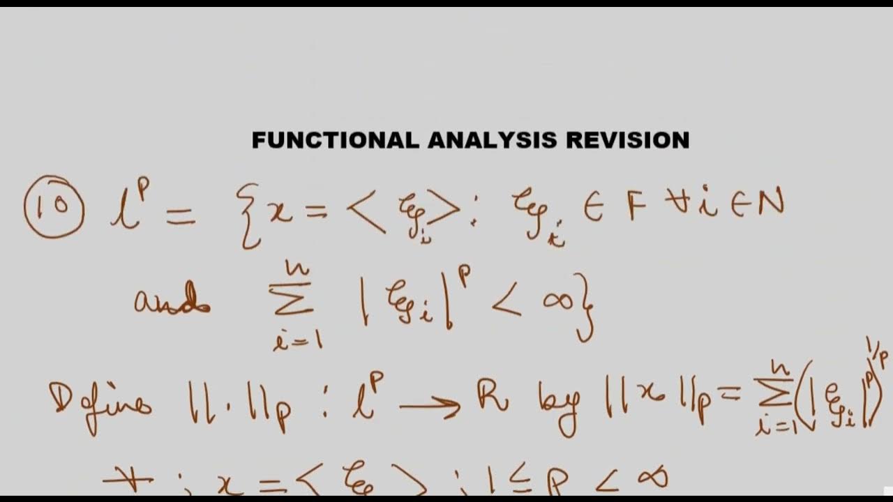 Functional Analysis Revision Norm L^p Questions _ Solutions _ Answers - YouTube