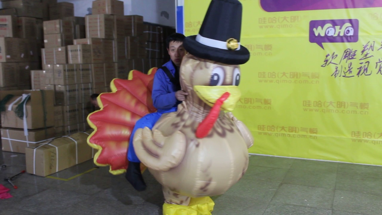 inflatable costume mascots for parade - YouTube