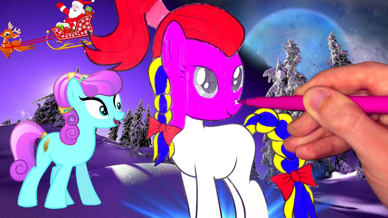 My Little Pony MLP Merry Christmas Songs Compilation Coloring Book ...
