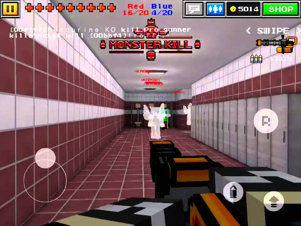 [Pixel Gun 3D]Random game play-Pool Party Team Battle - YouTube