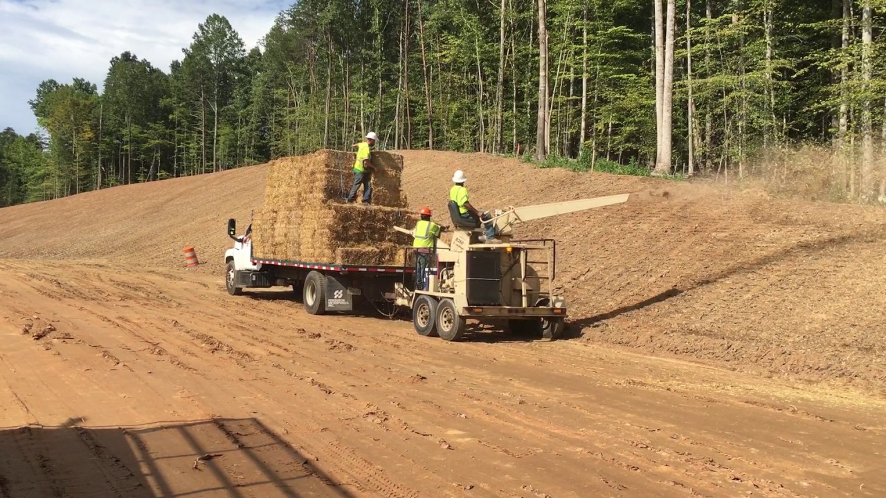 Seeding for slope protection - YouTube