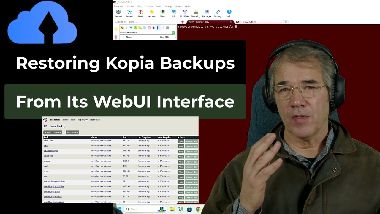Kopia Backups - Restoring Your Data - YouTube