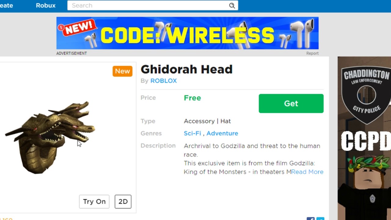 COME OTTENERE IL "GODZILLA COMPANION" E LA "GHIDORAH HEAD" - ROBLOX ITA ...