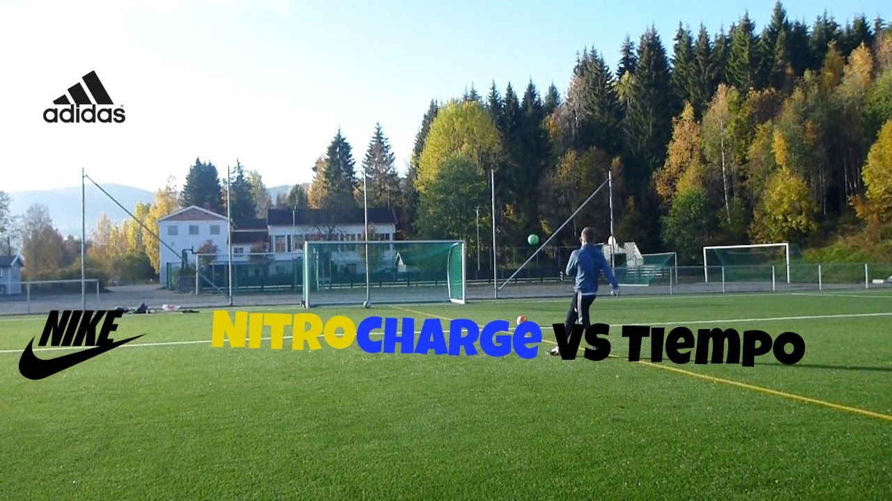 Nike Tiempo VS Adidas Nitrocharge Boot battle - YouTube