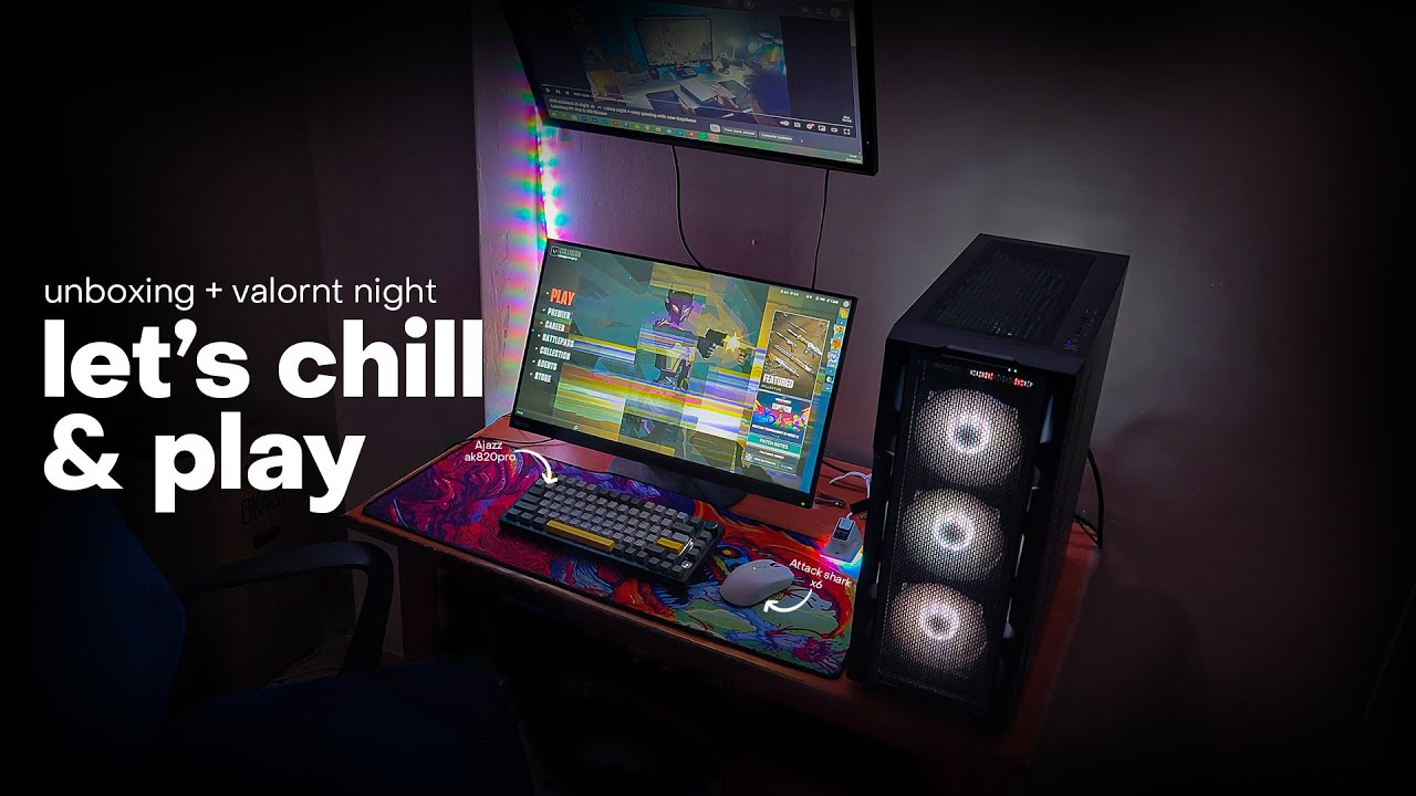 chill valorant at night ☁️ 🎮 | rainy night + cozy gaming with new Ajazz ...
