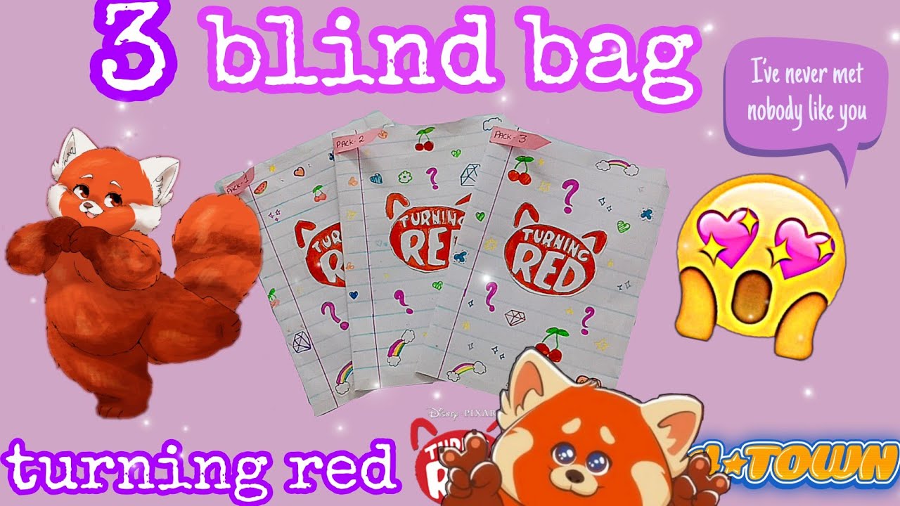 3 blind bag| turning red panda| #disney #Pixar - YouTube