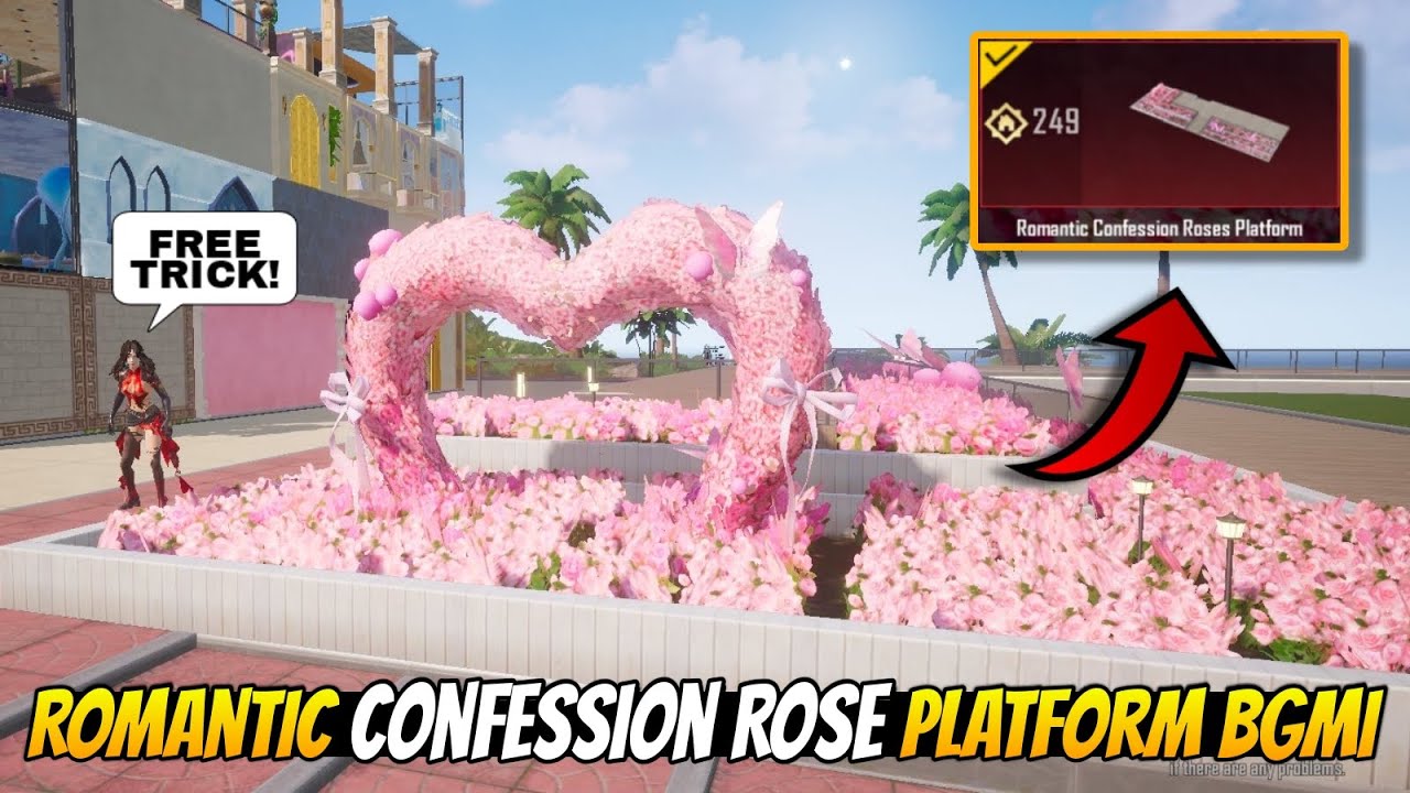 How To Get Romantic Confession Rose Platform in Bgmi Home - YouTube