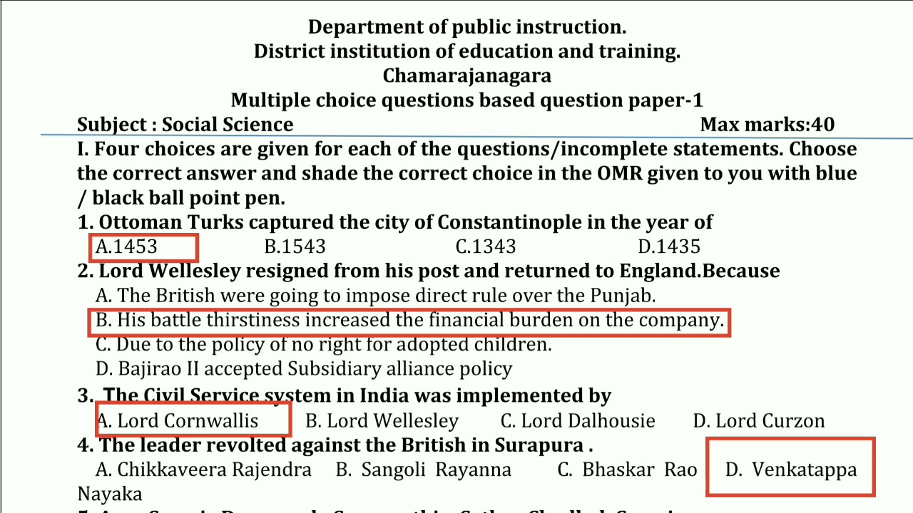 10th Social Science Important Questions With Key Answers 10th-social-science-important-questions-with-key-answers