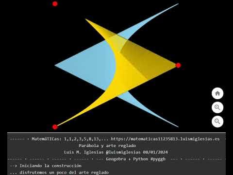 Parábola y arte reglado con Geogebra + Python #pyggb - YouTube
