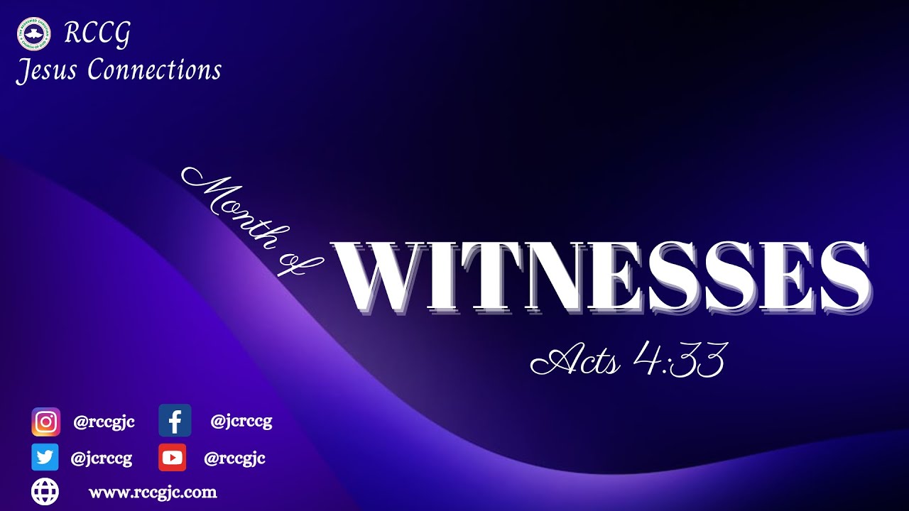 Be A Witness II Sunday Service II 2nd October - YouTube