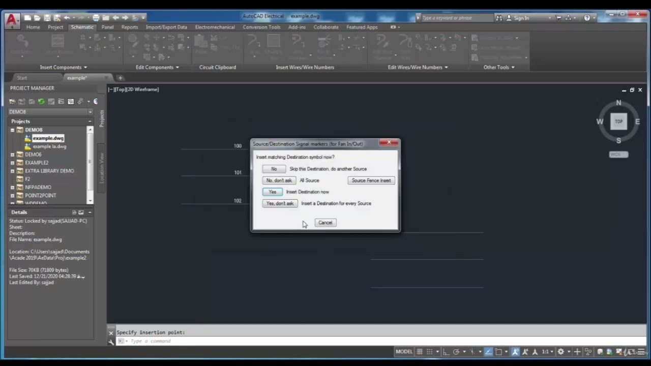 18. Fan in Fan out in AutoCAD Electrical - YouTube