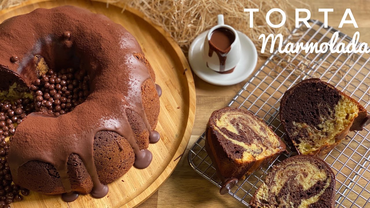 TORTA MARMOLADA SUAVE Y ESPONJOSA - fácil y casera - YouTube