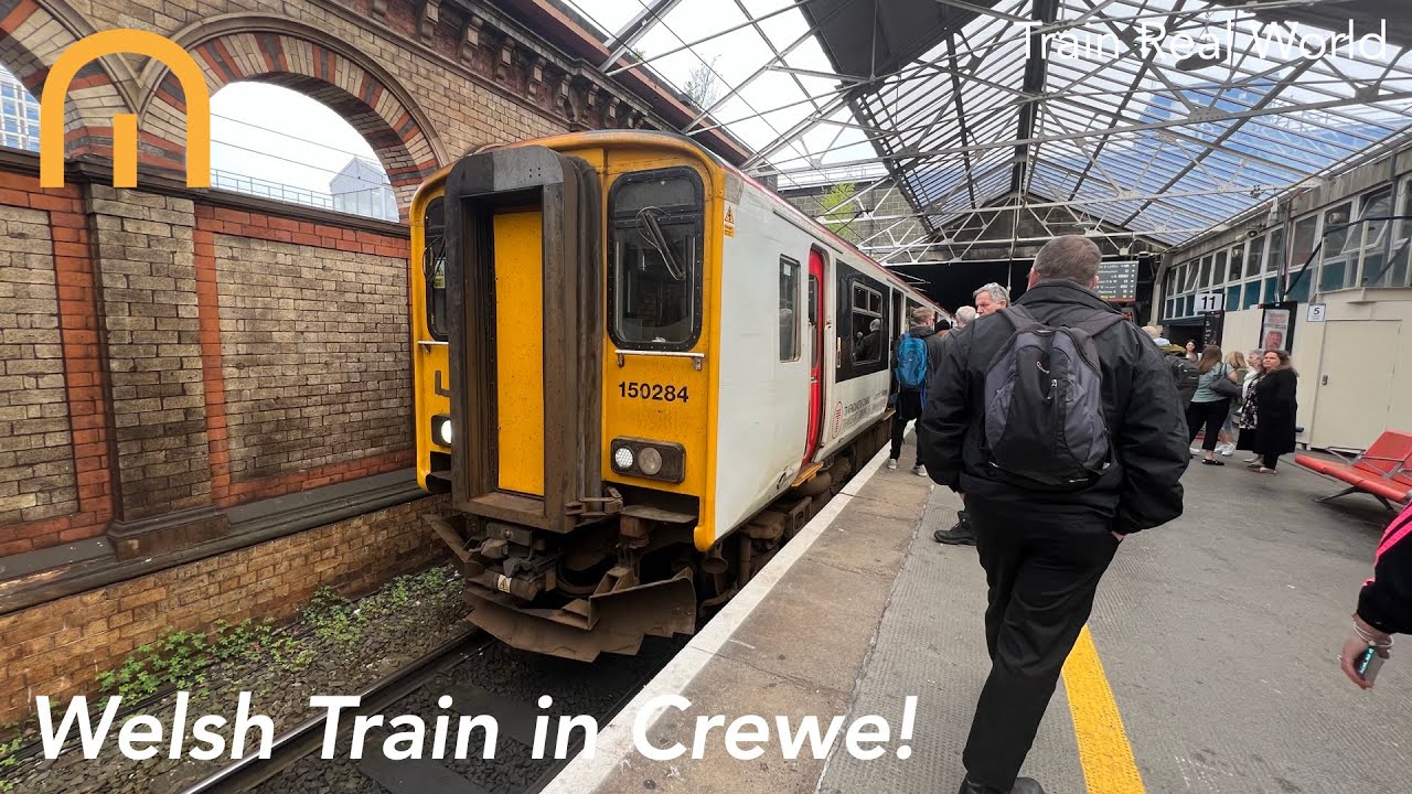Welsh Train in Crewe - TfW to Chester - YouTube