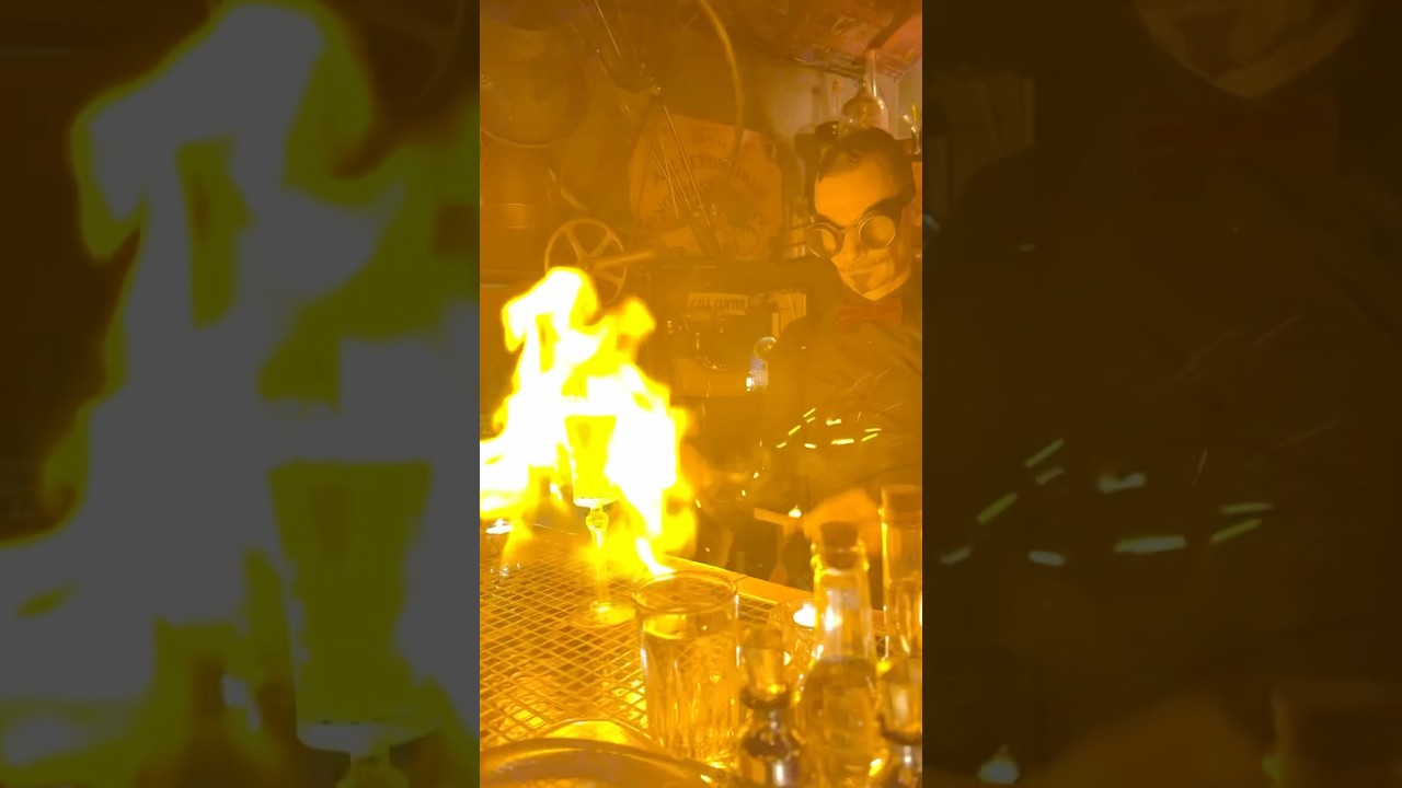 Setting the bar on fire 🔥 #viral #shortsviral #wow #bartender - YouTube