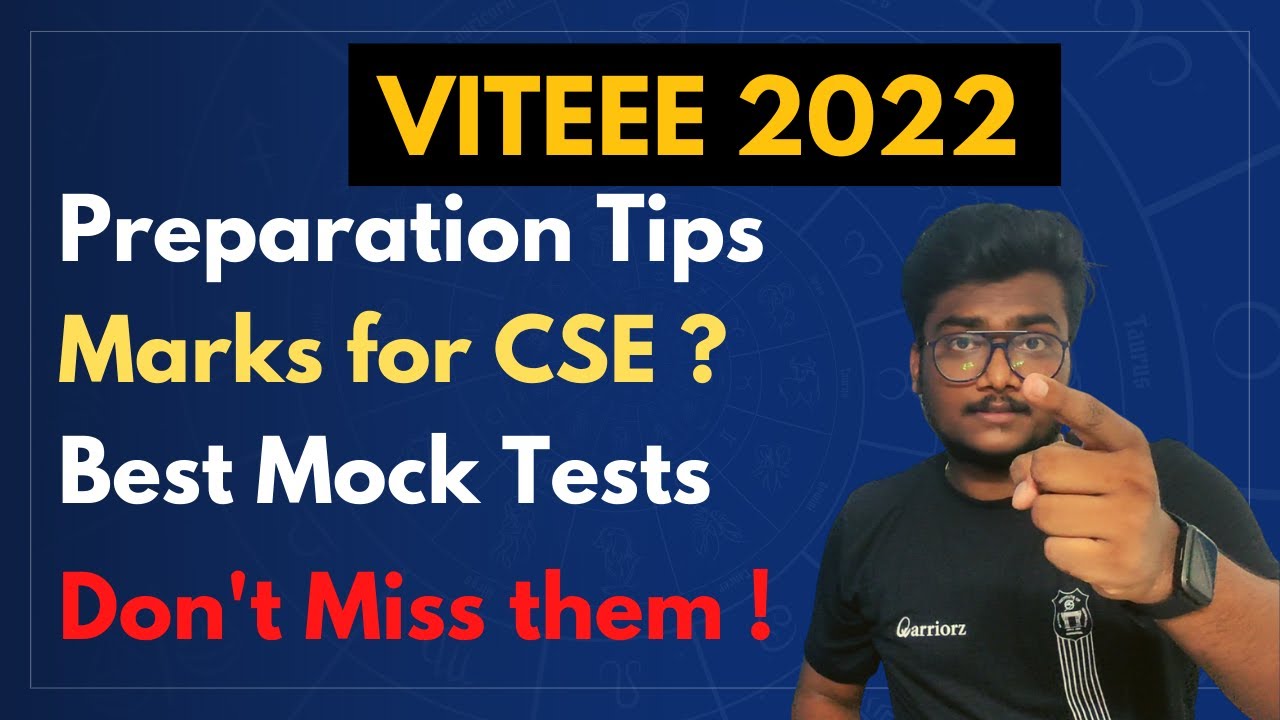 VITEEE 2022 Preparation Tips | Target CSE Vellore #viteee2022 #viteee ...