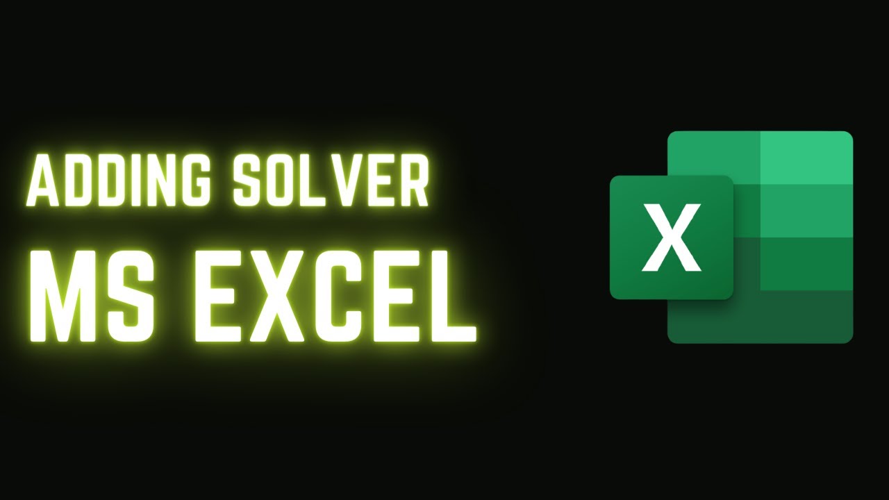 How To Add Solver In MS Excel Adding Solver To Excel How To Install how-to-add-solver-in-ms-excel-adding-solver-to-excel-how-to-install