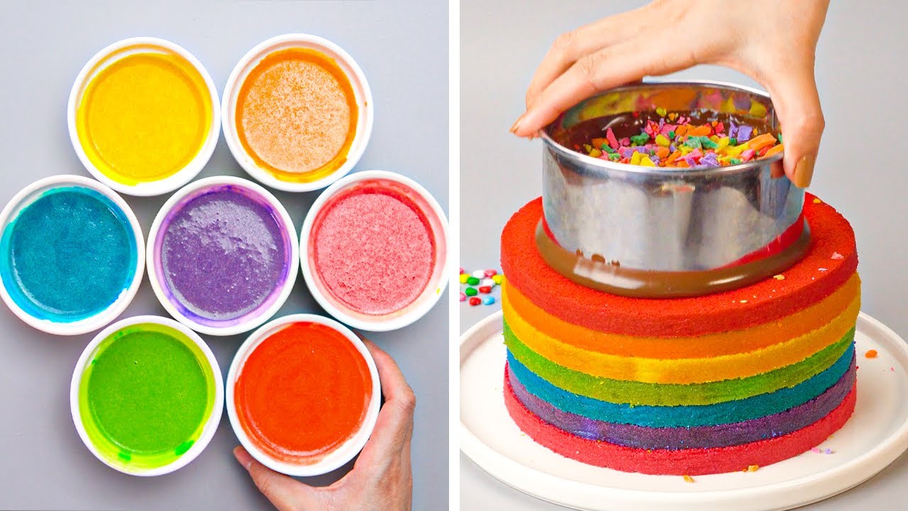 TOP 20 AWESOME RAINBOW Cake Decorating Recipes | Cake Lovers - YouTube