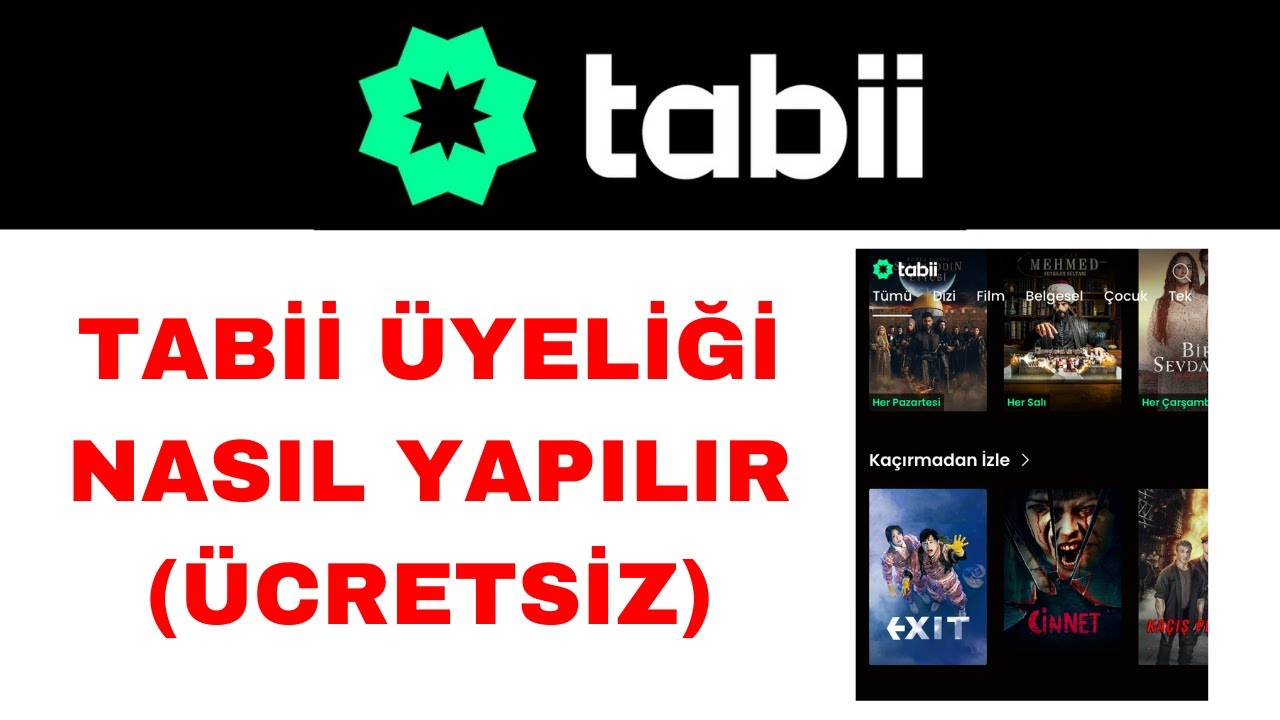 Tabii Üye Nasıl Olunur - Tabii Giriş Nasıl Yapılır - Ücretsiz - YouTube