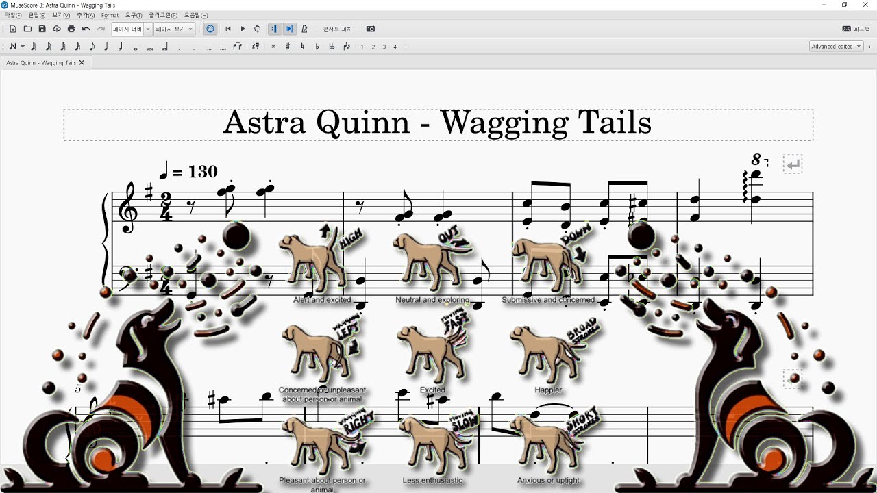 Astra Quinn - Wagging Tails 피아노 악보 - YouTube