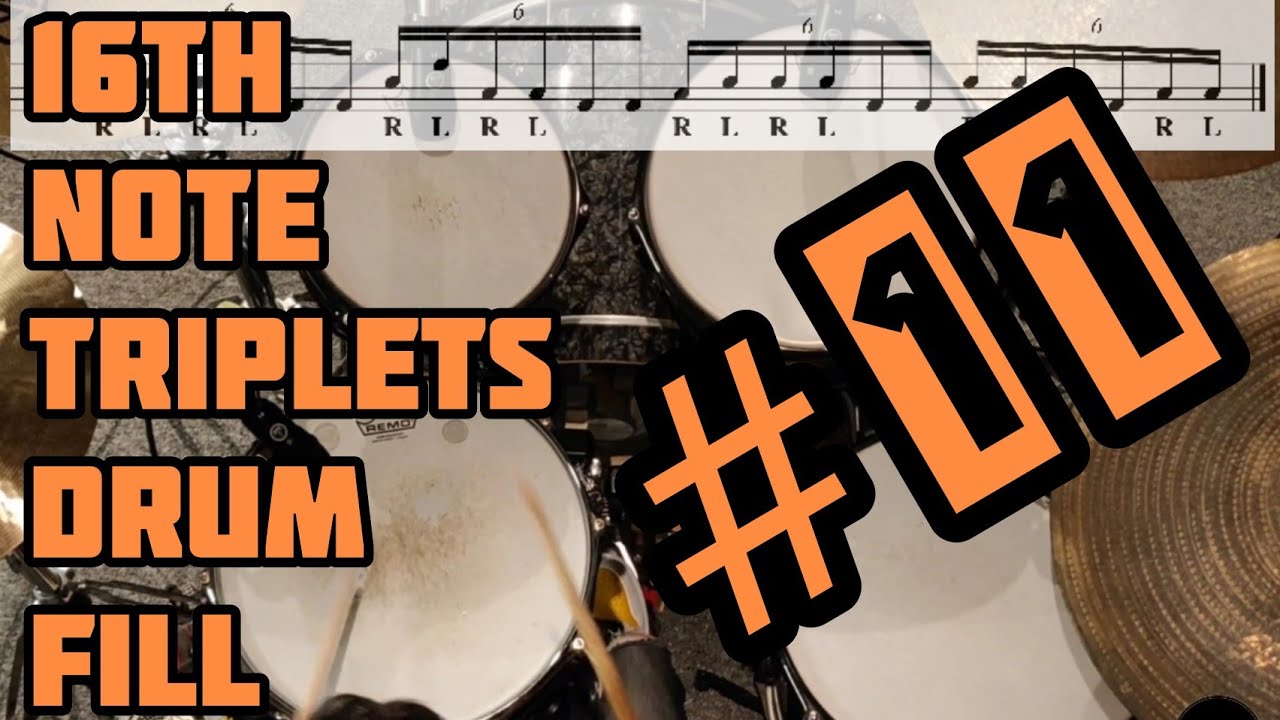16th note triplets drum fill #11 - Three steps | Drum Lesson - Ariel ...