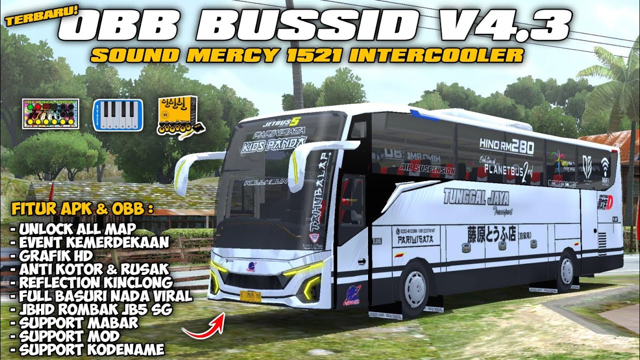 OBB BUSSID V4.3 SOUND MERCY 1521 INTERCOOLER FULL BASURI JBHD ROMBAK JB5 SINGLE GLASS TERBARU ...