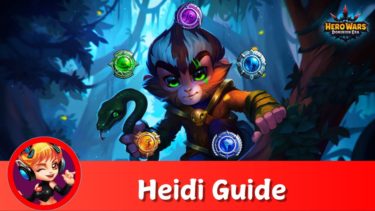 Hero wars Heidi guide || Skill, Skins, Artifacts, Glyphs and team - YouTube
