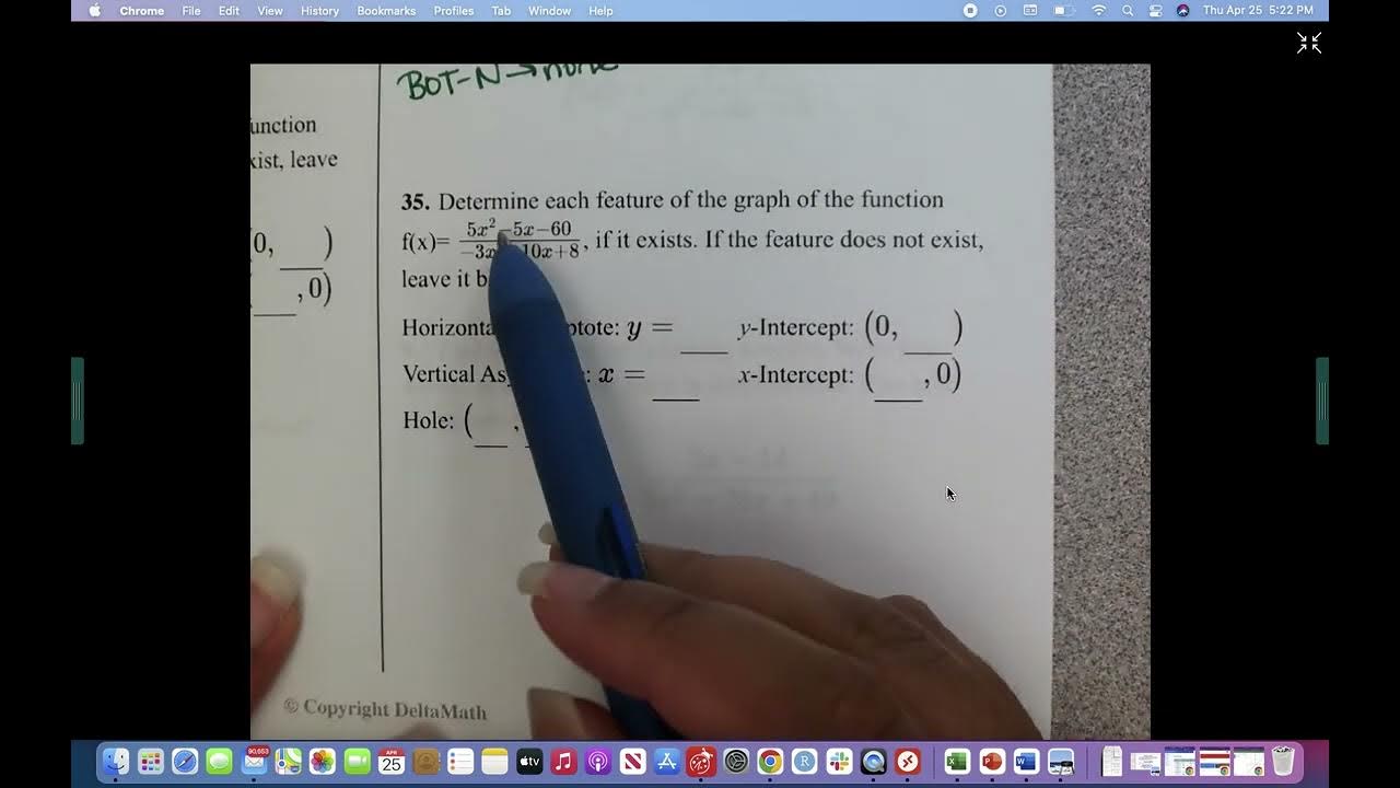 Putting it all together graphing rationals - YouTube