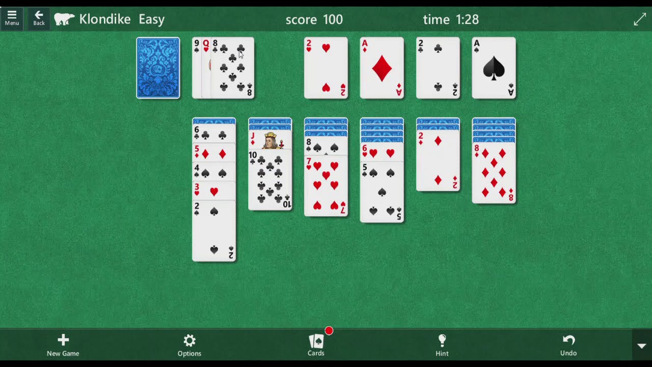 XBOX Live Games | Microsoft Solitaire | Klondike - Level Easy ...
