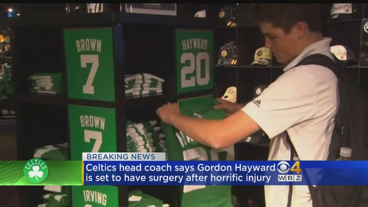Celtics Fans 'Devastated' After Gordon Hayward's Gruesome Injury - YouTube