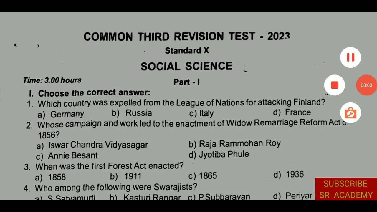 10th Standard Social Science 3rd Revision 2023 Exam Question Paper 10th-standard-social-science-3rd-revision-2023-exam-question-paper
