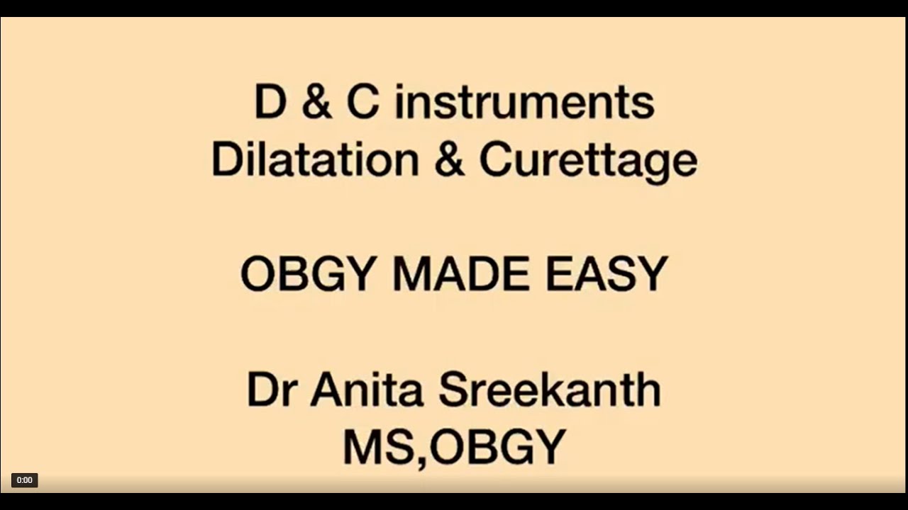 Dilation and curettage instruments(D & C instruments) - YouTube