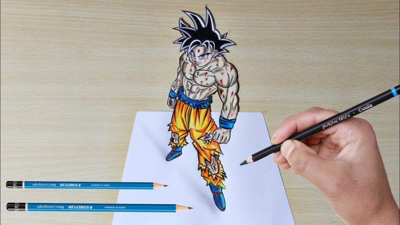 How To Draw Goku Mastered Ultra Instinct | how to draw goku - YouTube