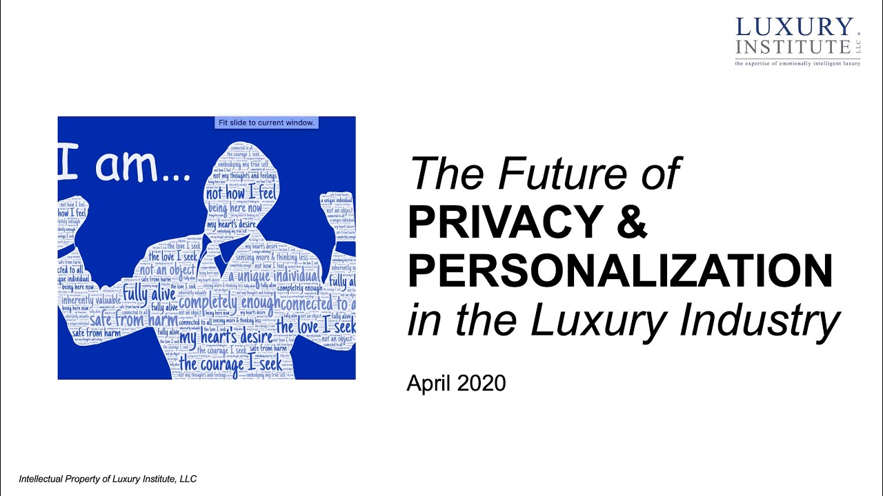 Webinar on The Future of Privacy and Personalization in the Luxury ...