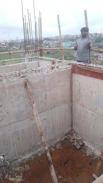 Elevated RCC water tank work####civil engineering ## building 🏫🏢🏫 ...