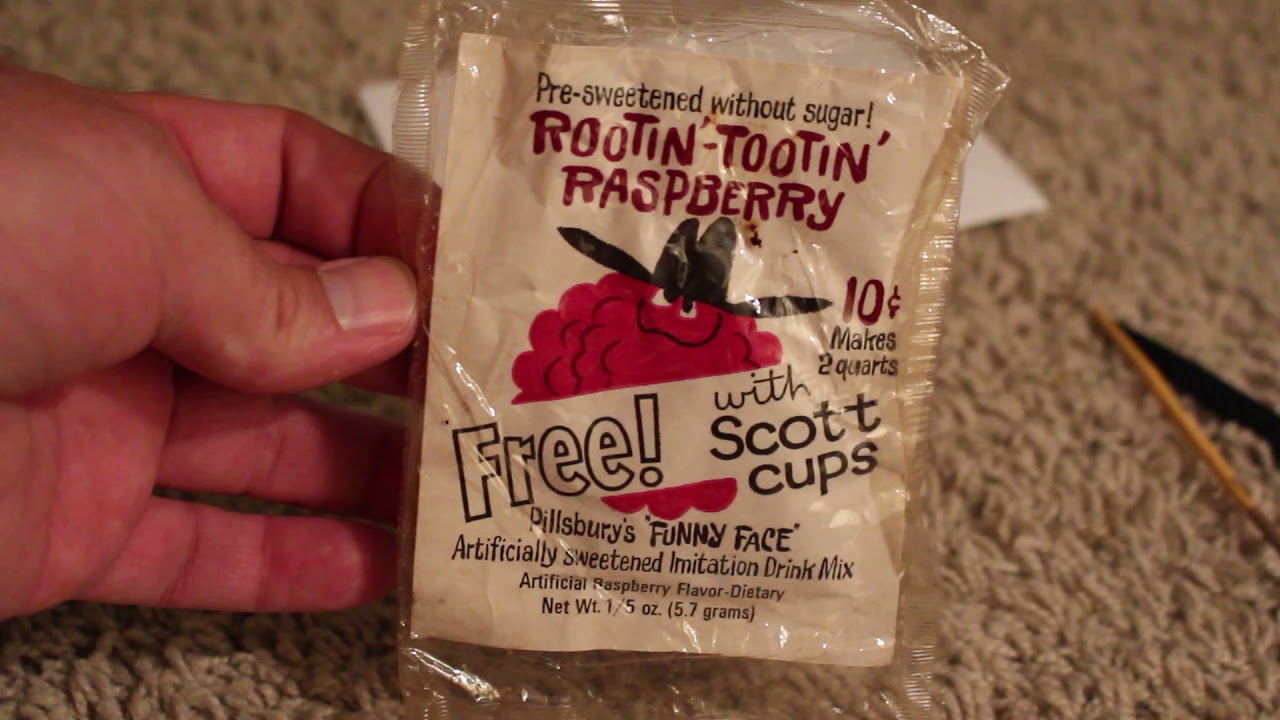 Premium 1968 Pillsbury Funny Face SCOTT CUPS ROOTIN TOOTIN RASPBERRY ...