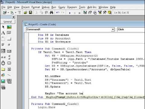 How To Make An Advanced Login Part 2 (VB6) - YouTube
