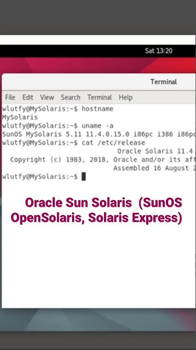 Oracle Sun Solaris (SunOS OpenSolaris, Solaris Express) - YouTube