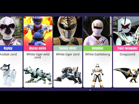 All White Power Rangers And Their Zords…